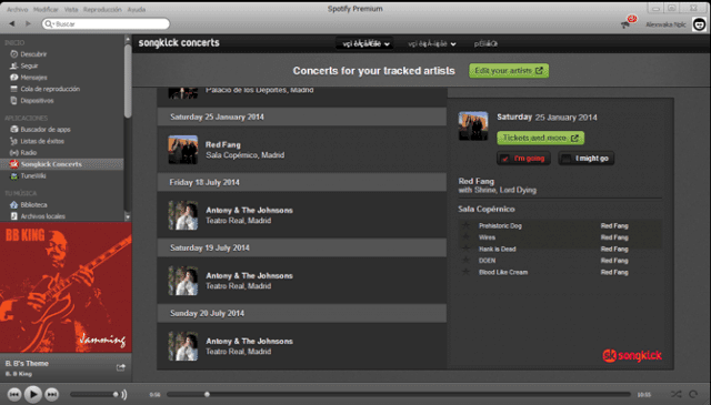 Songkick: Conciertos a tu gusto | Agencia WAKA